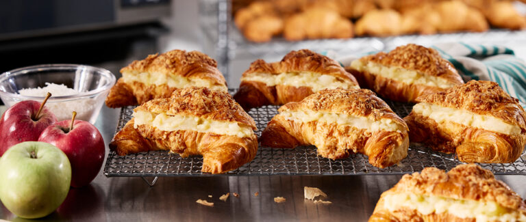 Sweet Apple Crumble Loaded Croissant Recipe | EOI Bakery